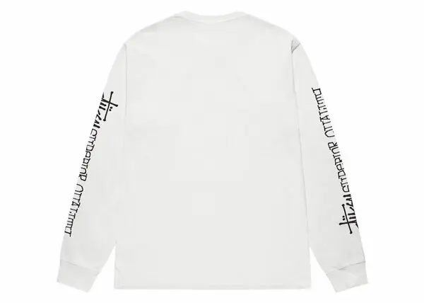 StÜssy Superior Quality Pigment Dyed Long Sleeve Tee Shirt - Natural