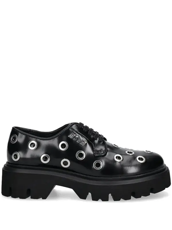 MSGM Stud-embellished Oxford Shoes