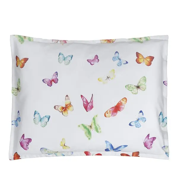 DEA LUXURY LINENS Dea Palm Beach Farfalle Butterfly Sateen Standard Sham - Multicolor