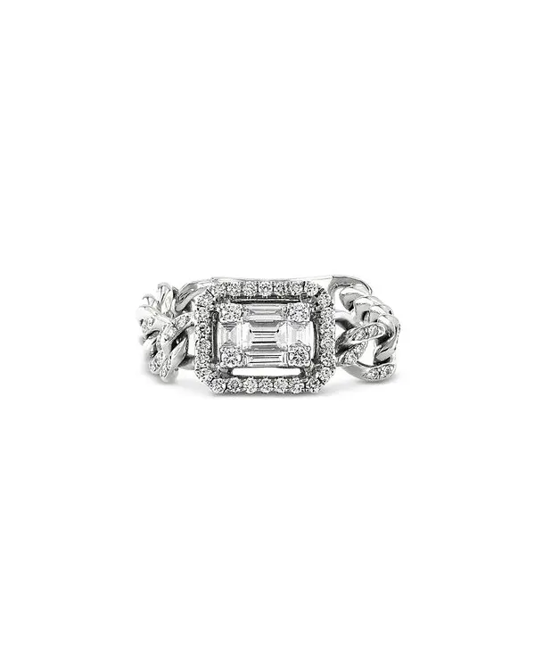 ZYDO 18k Gold Groumette Link Ring With 0.43 Tcw Diamonds