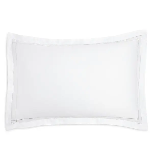 AMALIA HOME COLLECTION Dalila Sateen Standard Sham Set Exclusive - White/silver