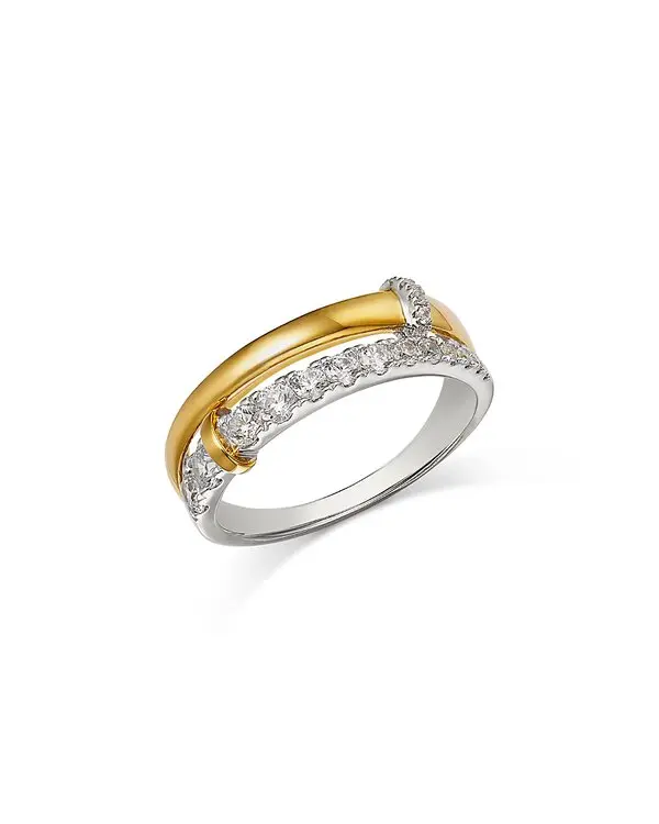 Bloomingdale'S Diamond Double Row Ring, 0.50 Tcw
