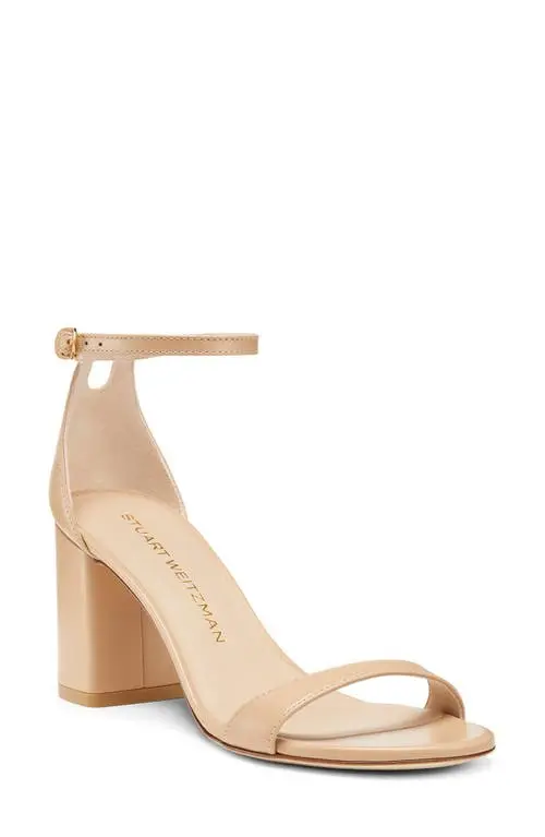 STUART WEITZMAN Nudist Block 75 Sandal - Adobe