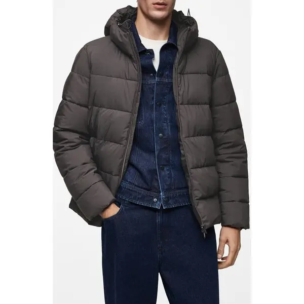 Mango Thermoregulating Water Repellent Hooded Puffer Jacket