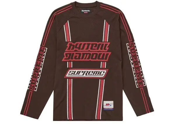 Supreme X Hysteric Glamour Mesh Long Sleeve Top - Brown