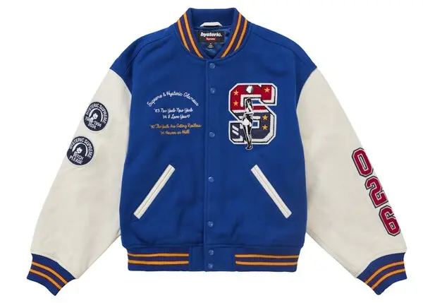Supreme X Hysteric Glamour Varsity Jacket - Blue