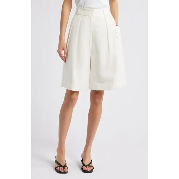 Solid & Striped The Lalleen Pleated Bermuda Shorts