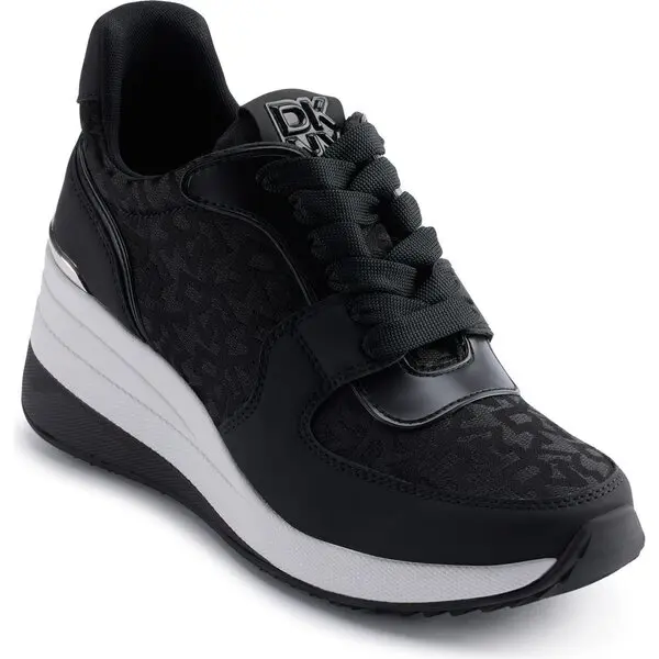 Dkny Kamay Wedge Sneakers - Black