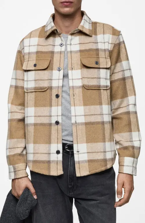 Mango Check Flannel Overshirt