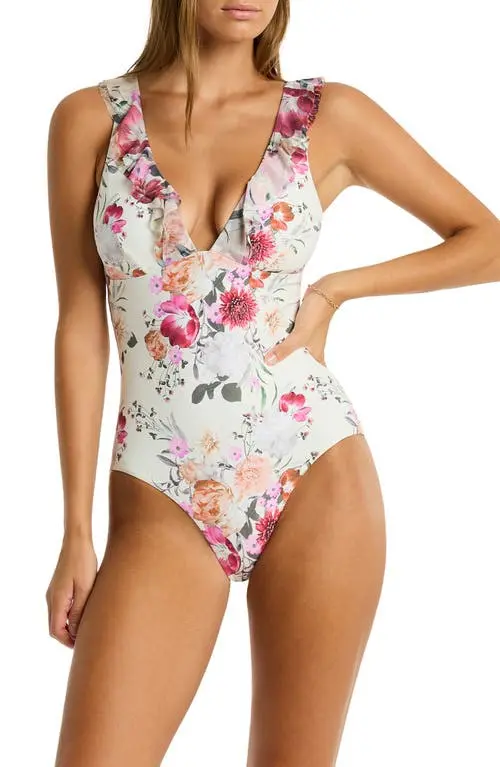 SEA LEVEL Belle Ruffle One-piece Swimsuit - Coconut