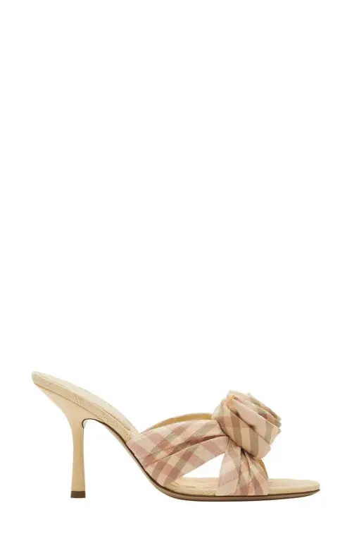 Burberry Mews Check Bow Slide Sandal