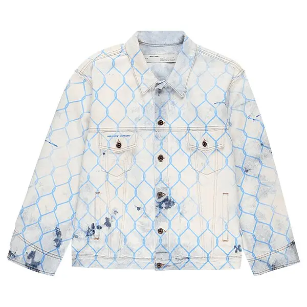 Off-White Fence Jean Trucker Jacket - Blue