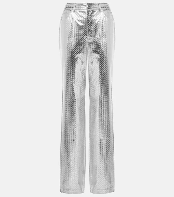 Remain Birger Christensen Metallic High-rise Straight Pants