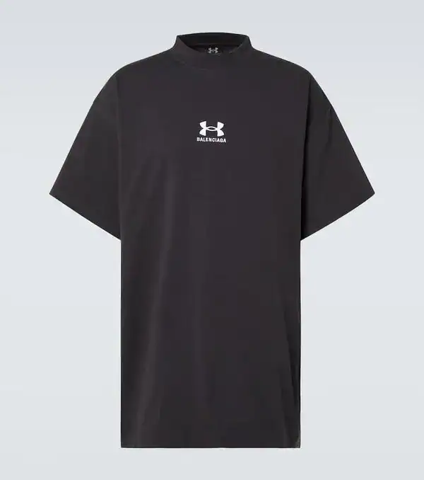 Balenciaga X Under Armour Oversized Cotton T-Shirt Black