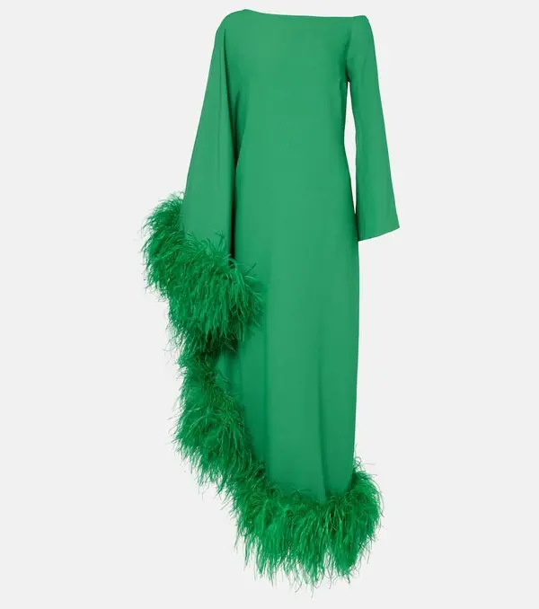 TALLER MARMO Feather-trimmed Gown