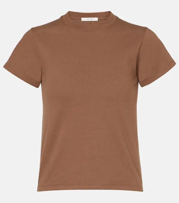 THE ROW Tommy Cotton And Silk Top - Brown