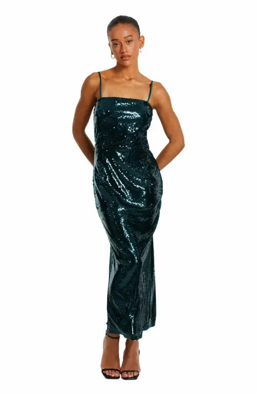 QUIZ Sequin Strappy Maxi Dress