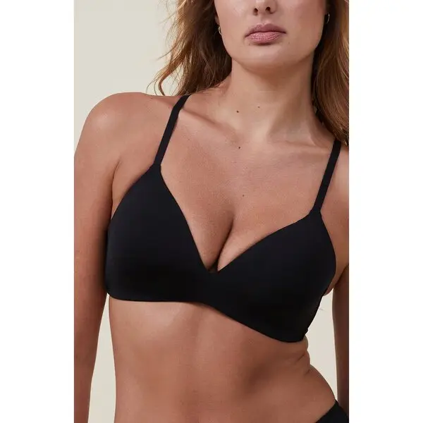 Cotton:on Ultimate Comfort Wirefree T-shirt Bra - Black