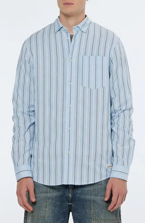Scotch & Soda Regular Fit Stripe Cotton Dobby Button-down Shirt