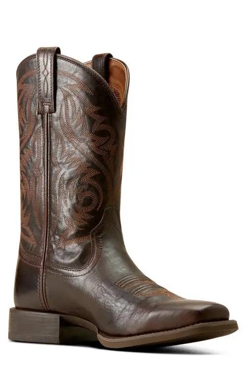 Ariat Sport Herdsman Square Toe Cowboy Boot - Burnished Chocolate