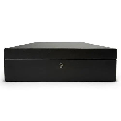 Wolf 10 Piece Watch Box With Usb Port - Black
