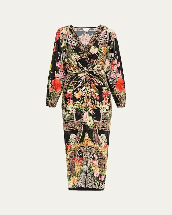 Camilla Long Split Twist-front Dress