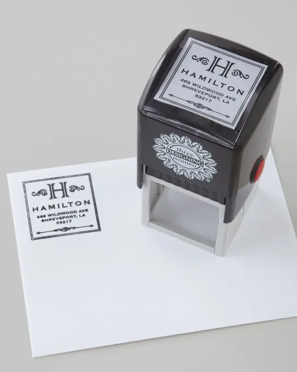 THREE DESIGNING WOMEN Square Personal Stamper