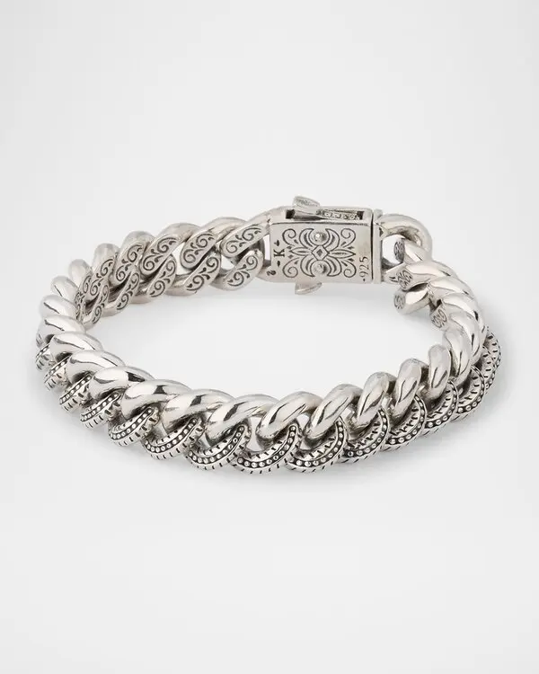 Konstantino Sterling Silver Chain Bracelet With Tiger's Eye Clasp - Bronze