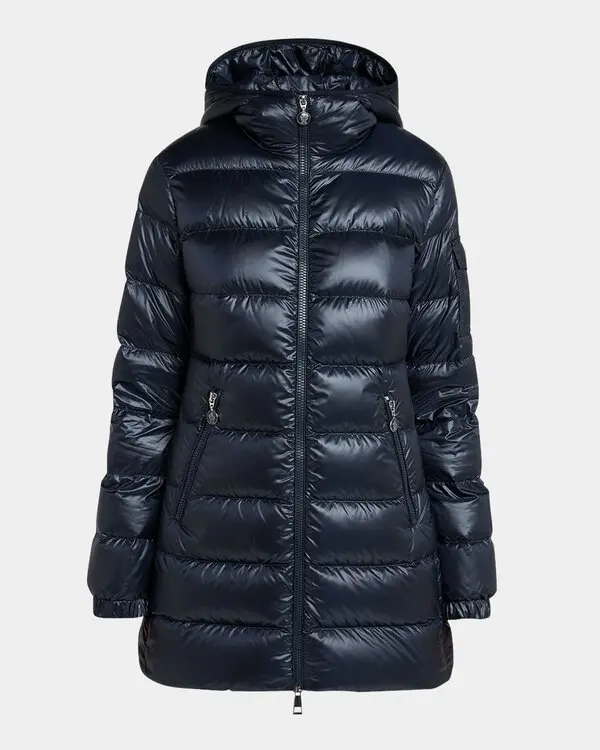 Moncler Glements Mid-length Down Jacket - Black