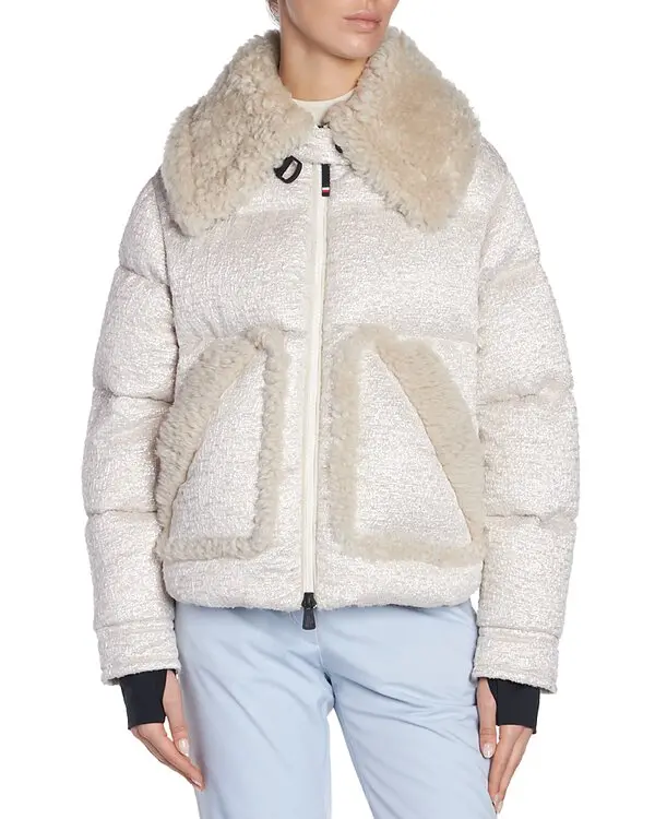 Moncler Stowe Faux Fur Jacket - Light Beige
