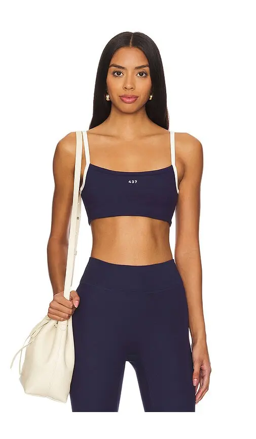 437 The Micro Bra In Navy - Navy & Creme