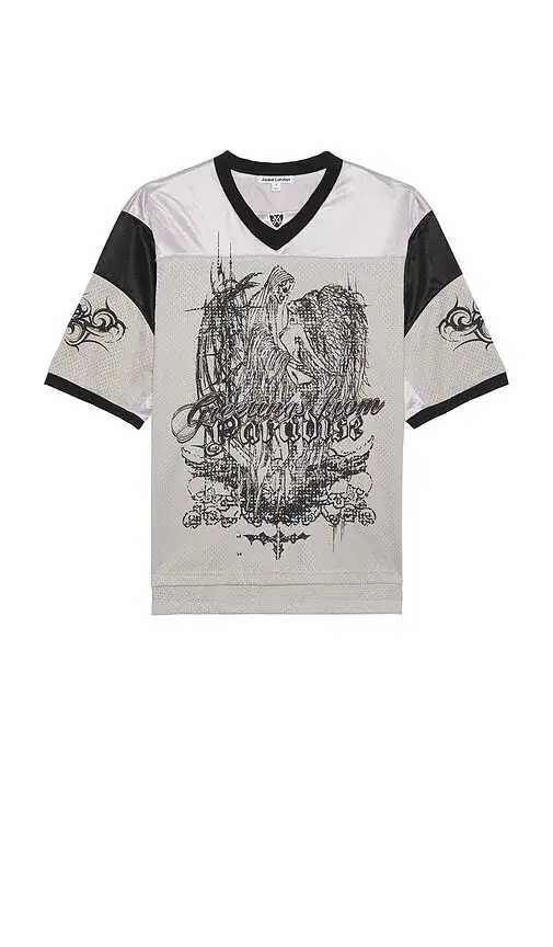 Jaded London Football Jersey In Silver - 56% Off | Editorialist