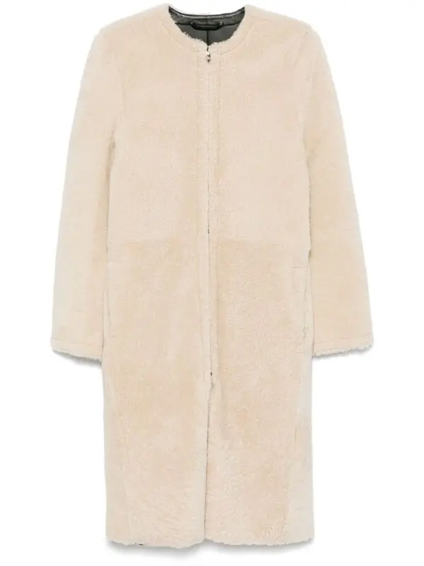 TOTÊME Shearling Coat - Neutrals