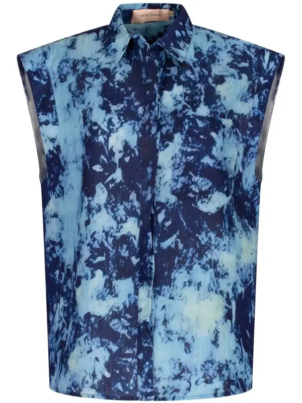 Silvia Tcherassi Rina Printed Blouse - Blue