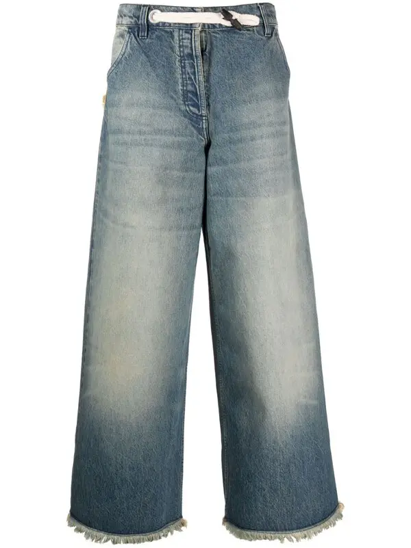 PALM ANGELS X MONCLER Raw-edge Jeans