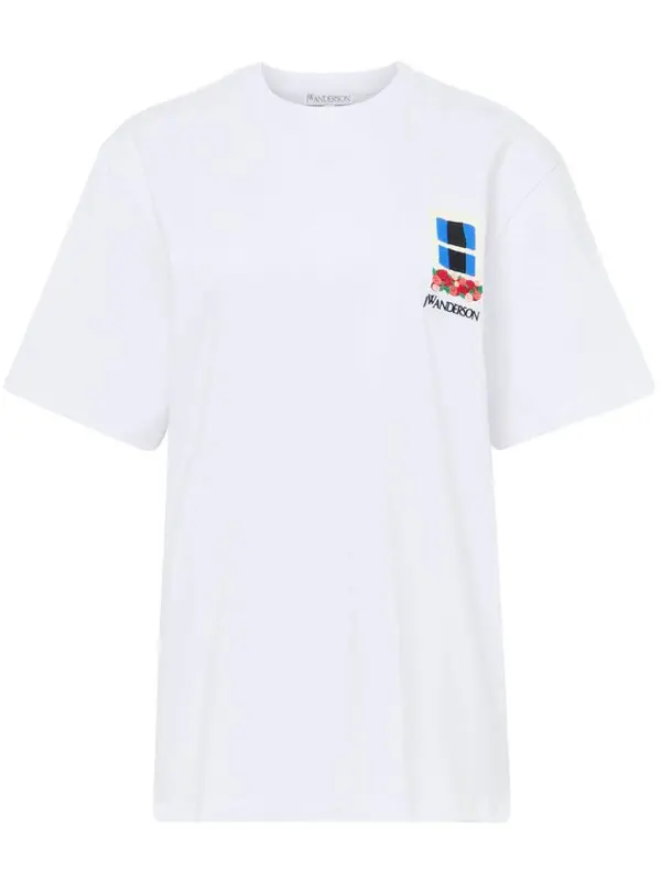 JW Anderson Window-embroidered T-shirt - White