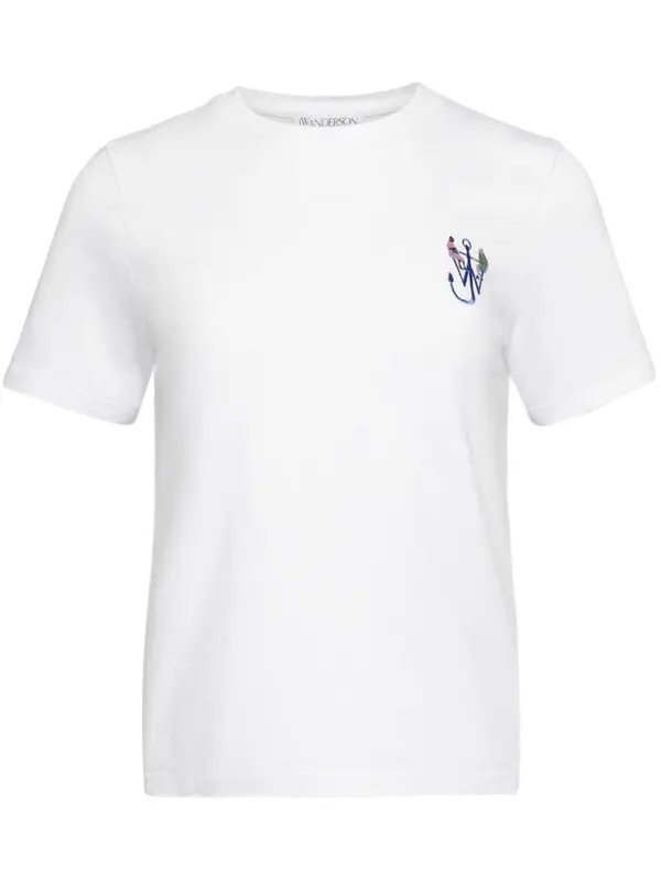 JW Anderson Anchor-embroidery Printed T-shirt