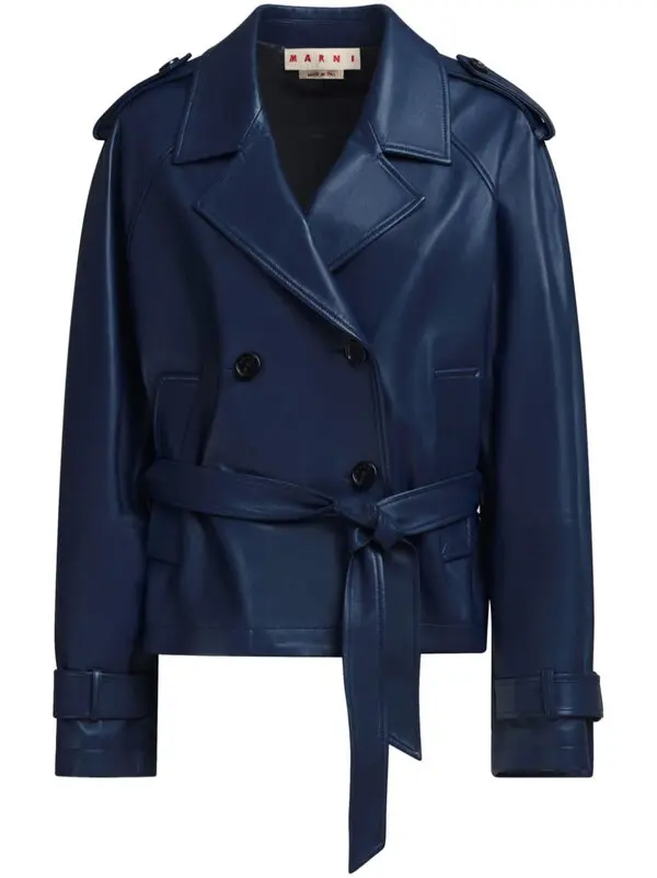 Marni Double-breasted Leather Jacket