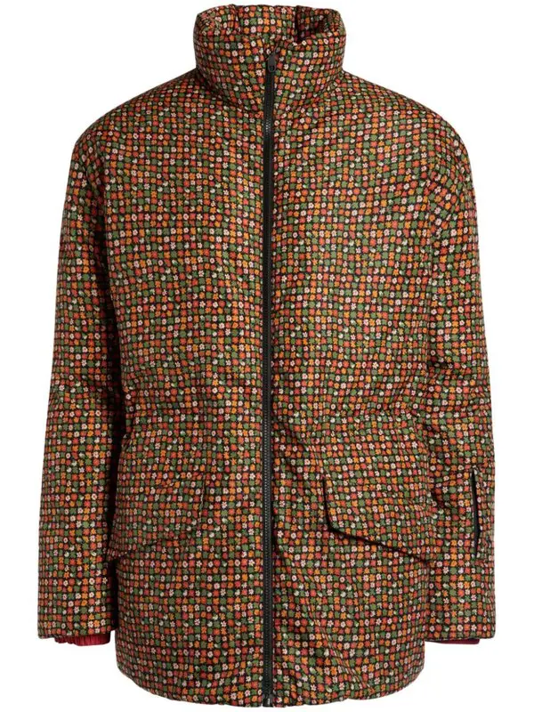 Bally Alpine-flower Print Puffer Jacket