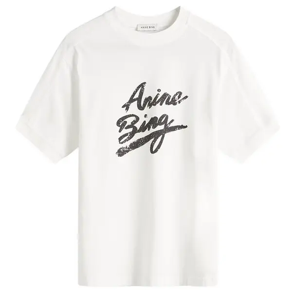 ANINE BING Jaylin Signature T-shirt - Ivory