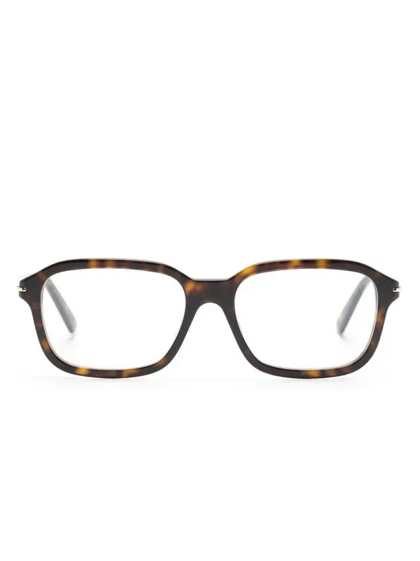 Gucci Tortoiseshell Rectangle-frame Glasses