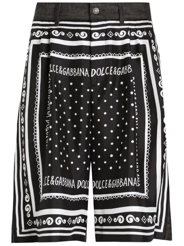 Dolce & Gabbana Printed Shorts - Black