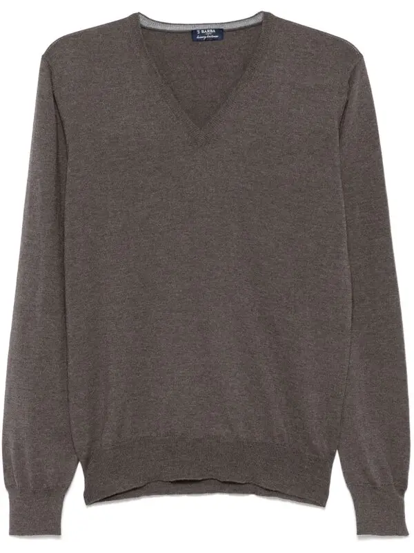 BARBA NAPOLI Virgin Wool Sweater - Brown