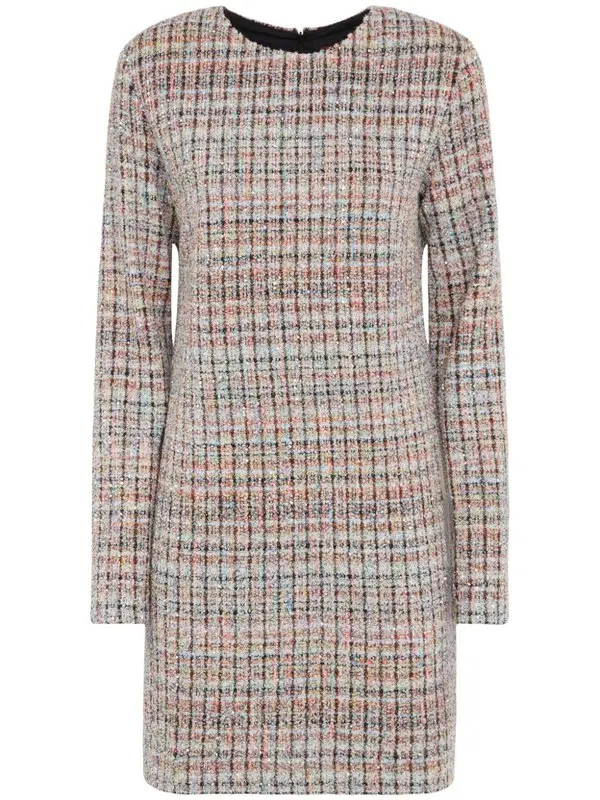 Missoni Sequin-embellished Checked Mini Dress - White
