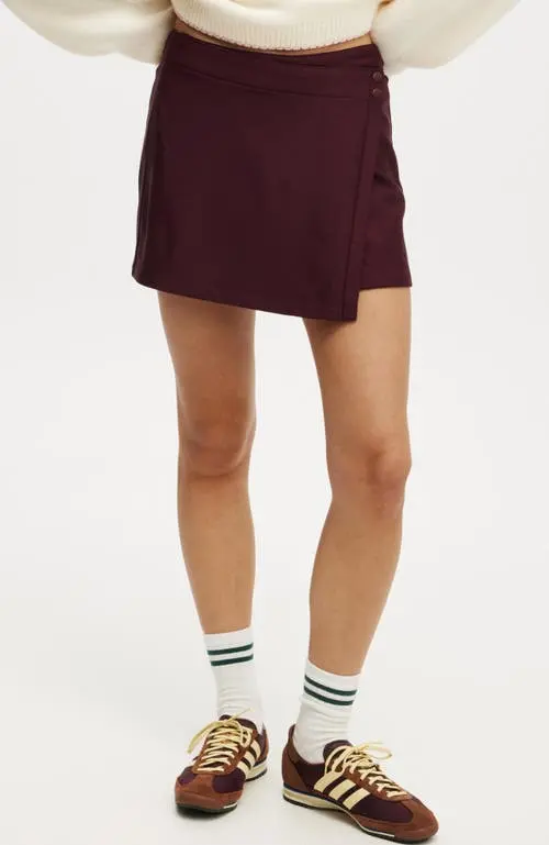 Cotton:on Active Fleece Lined Wrap Skirt - Dark Oak