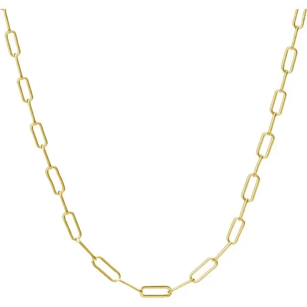DONATELLO GIAN Name'-plated Sterling Silver Paperclip Chain Necklace