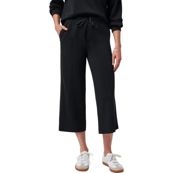 Travis Mathew Wide Leg Crop Pants - Heather Black