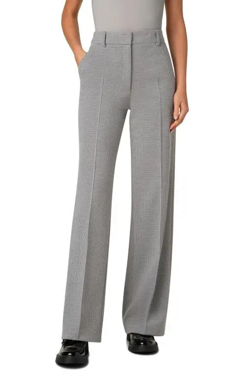 Akris Chiaro Micro Houndstooth Jersey Straight Leg Trousers
