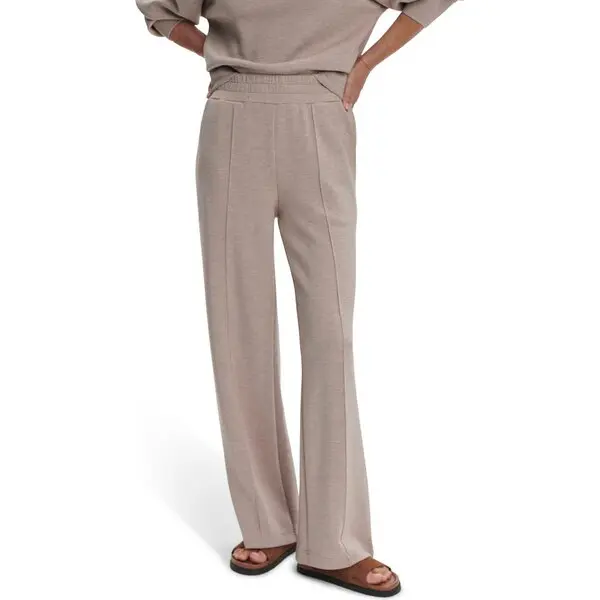Varley Doublesoft Wide Leg Pants - Taupe Marl