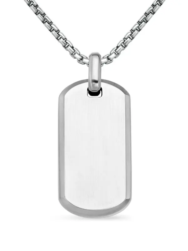 David Yurman Sterling Chevron Tag